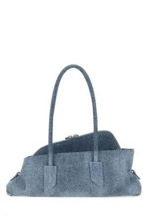 Attico Denim Small La Passeggiata Shoulder Bag