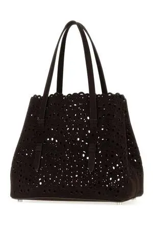 Alaïa Dark Suede Mina 25 Handbag