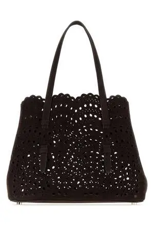 Alaïa Dark Suede Mina 25 Handbag