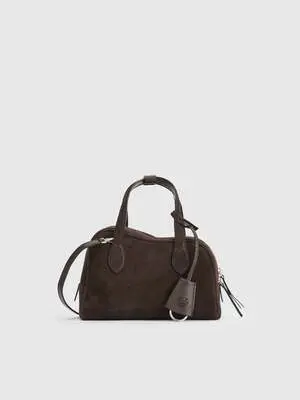 ATP ATELIER Ormelle Suede Top Handle Bag - Walnut