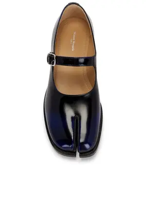 MAISON MARGIELA Tabi Mary Jane Flat In Navy