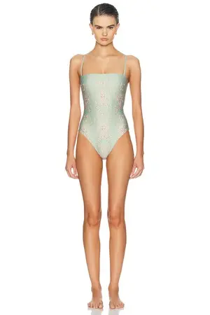 Agua Bendita Embellished One Piece Swimsuit - Playa