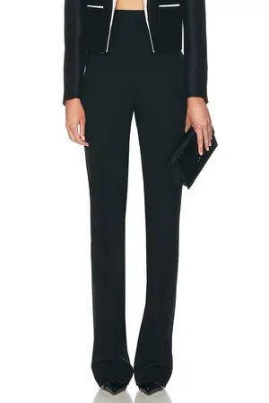 TOM FORD High Waist Tailored Tuxedo Straight Pant - Black