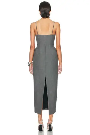 Magda Butrym Wool Bustier Midi Dress