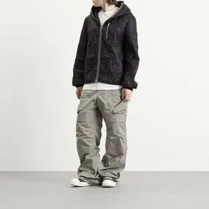 Rick Owens Quilted Zip-up Jacket With Hood