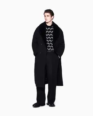 Giorgio Armani Sweater Oversized Jacquard In Virgin Wool And Viscose