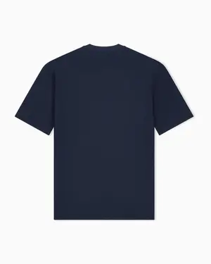 Giorgio Armani Oversized Honeycomb Jersey T-shirt - Navy Blue