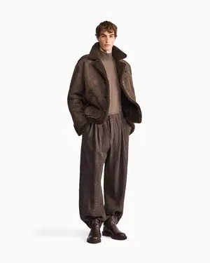 Giorgio Armani Slim-fit Virgin Wool Turtle Neck Sweater - Brown