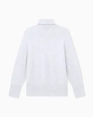 Giorgio Armani Oversized Turtleneck Sweater In Pure Cashmere Jersey - Beige