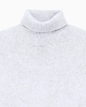 Giorgio Armani Oversized Turtleneck Sweater In Pure Cashmere Jersey - Beige