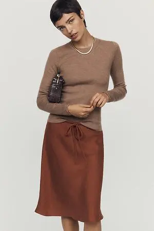 Maeve Classic Midi Skirt - Mink