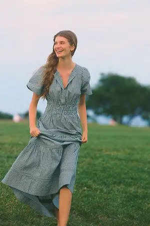 Anthropologie Somerset Tiered Midi Dress