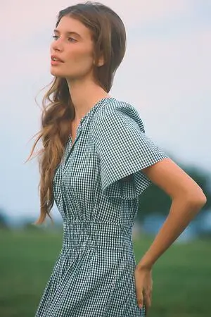 Anthropologie Somerset Tiered Midi Dress