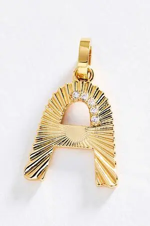 Anthropologie Mono Bar Fluted Initial Charm - A