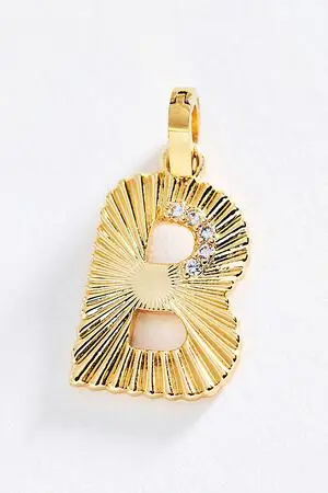 Anthropologie Mono Bar Fluted Initial Charm - B
