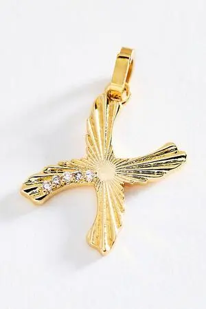 Anthropologie Mono Bar Fluted Initial Charm - X