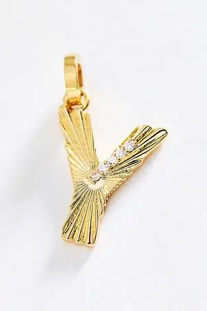 Anthropologie Mono Bar Fluted Initial Charm - Y
