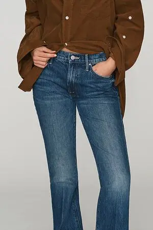 MOTHER Outsider Sneak Mid-rise Straight-leg Jeans