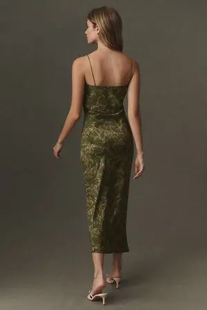Amanda Uprichard Jean Square-neck Midi Dress