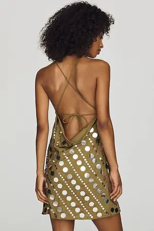 Saylor Marlon Mini Dress With Polka Dot Sequins