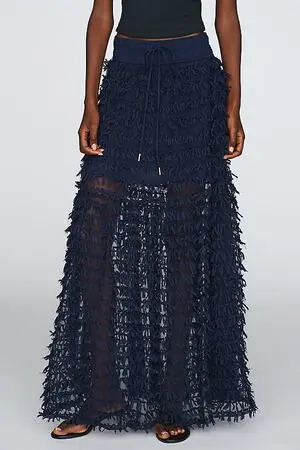 Maeve Playful Textured Midi Skirt
