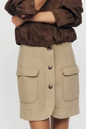Maeve Layered Suitg Mi Skirt