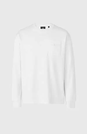 Mackage Trey Long Sleeve Crew Neck T-shirt - White