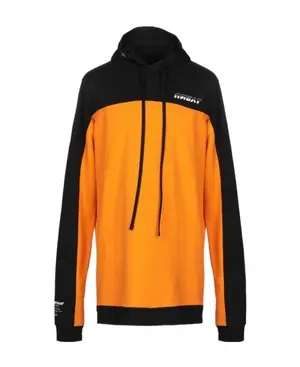 BEN TAVERNITI UNRAVEL PROJECT Color-blocked Hooded Sweater - Orange