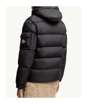 Moncler Maya 70 Hooded Short Puffer Jacket - Black