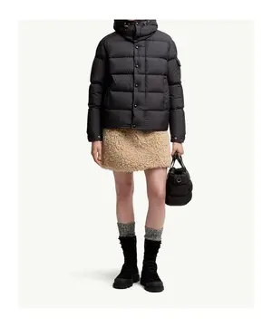 Moncler Maya 70 Hooded Short Puffer Jacket - Black