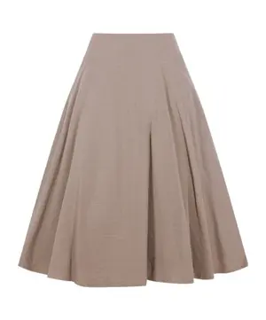 Yohji Yamamoto C/li Poplin Midi Skirt