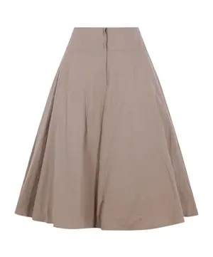 Yohji Yamamoto C/li Poplin Midi Skirt