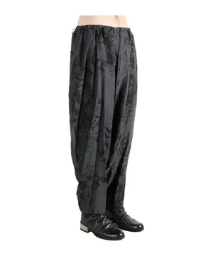 Yohji Yamamoto Jacquard Pattern Drape Pants