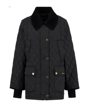 Barbour Long-sleeved Quilted Coat - Black