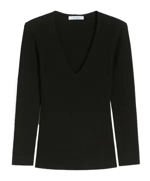 Max Mara Viscose Blend Yarn Jumper - Black