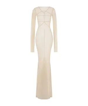 Rick Owens Long-sleeve Maxi Dress - Beige