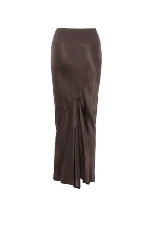 Rick Owens Ribbed Gathered Maxi Skirt