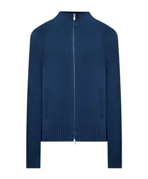 Brunello Cucinelli Zip-up Raglan-sleeve Cardigan - Prussian Blue