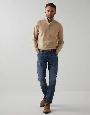 Brunello Cucinelli High Neck Zip Front Sweatshirt
