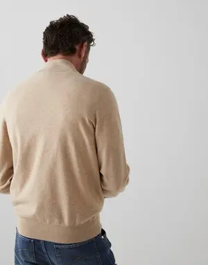 Brunello Cucinelli High Neck Zip Front Sweatshirt