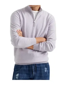 Brunello Cucinelli Half Zipper Sweater - Lavender