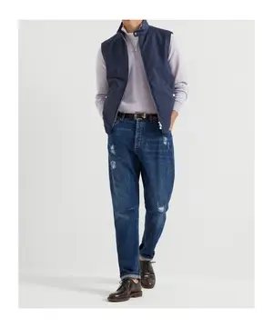 Brunello Cucinelli Ribbed Knit Quarter Zip Sweater - Lavender