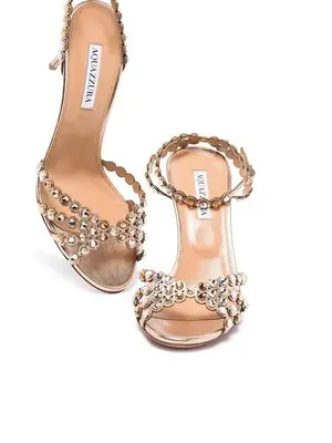AQUAZZURA Tequila Crystal-embellished Stiletto Sandals