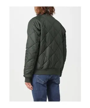 Barbour Logo Patch Zip-up Padded Jacket