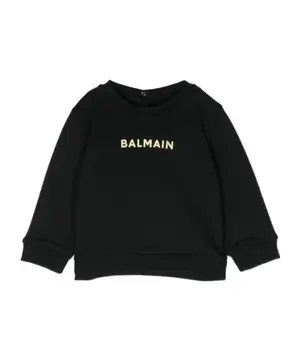 Balmain Logo-print Cotton Sweatshirt - Black