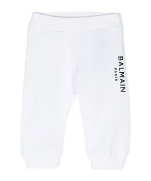 Balmain Logo-print Cotton Track Pants - White