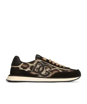Dolce & Gabbana Leopard Print Dg Cushion Sneakers