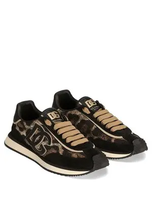 Dolce & Gabbana Leopard Print Dg Cushion Sneakers