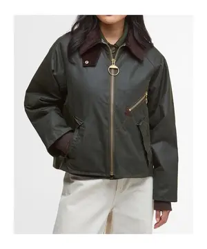 Barbour Corduroy-collar Zip-front Jacket