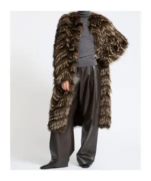 YVES SALOMON Fox Fur Knit Coat